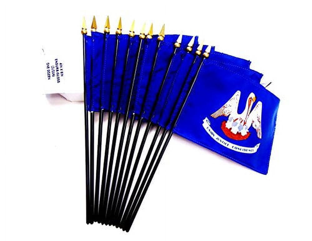 Box of 12 Louisiana 4"x6" Miniature Desk & Table Flags; 12 American ...