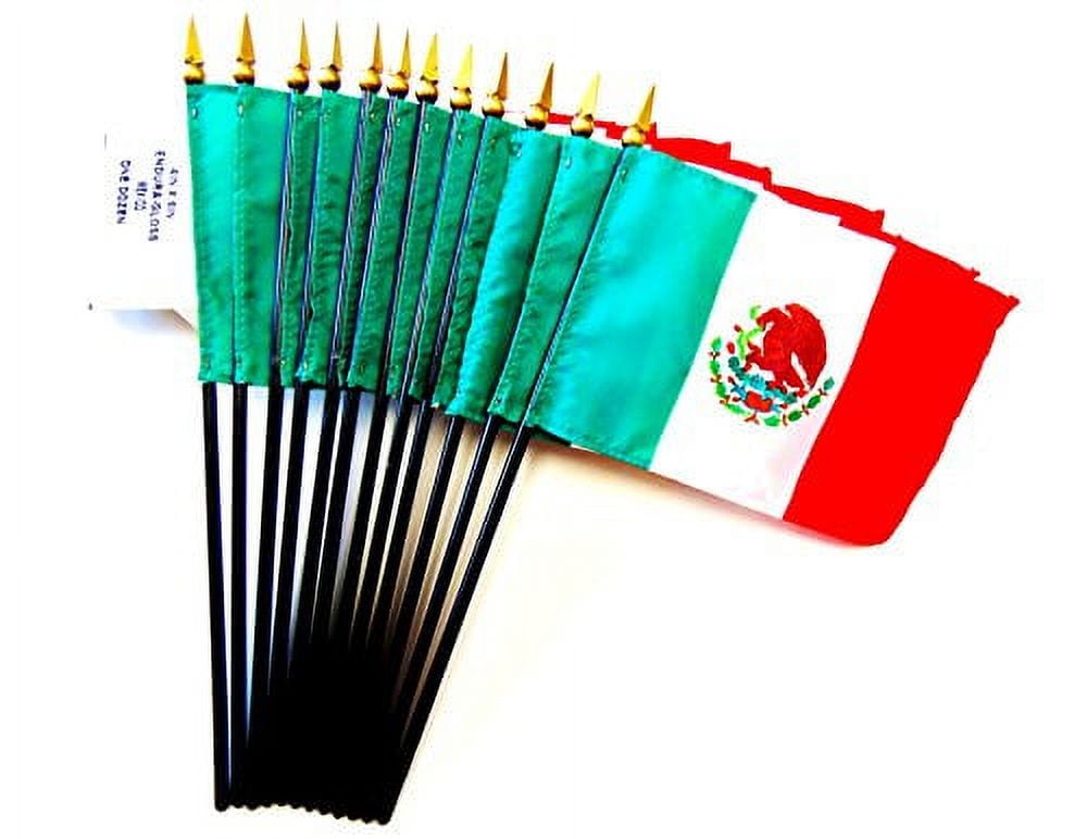 Box of 12 Mini Mexico Desk & Table Flags (4"x6") - High-Quality ...