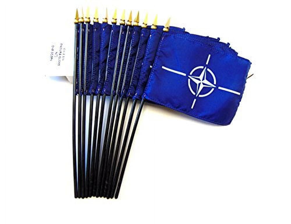 Box of 12 NATO 4"x6" Miniature Desk & Table Flags; 12 American Made ...