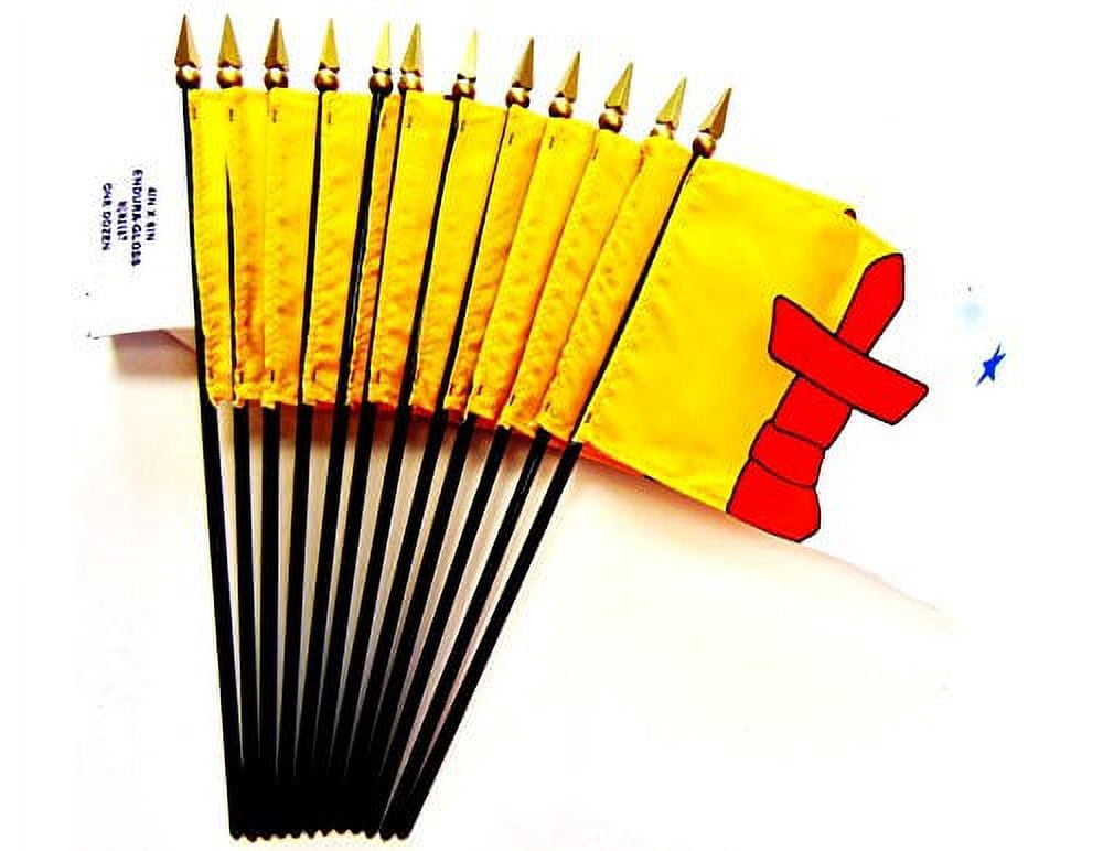 Box of 12 Nunavut 4"x6" Miniature Desk & Table Flags; 12 American Made ...