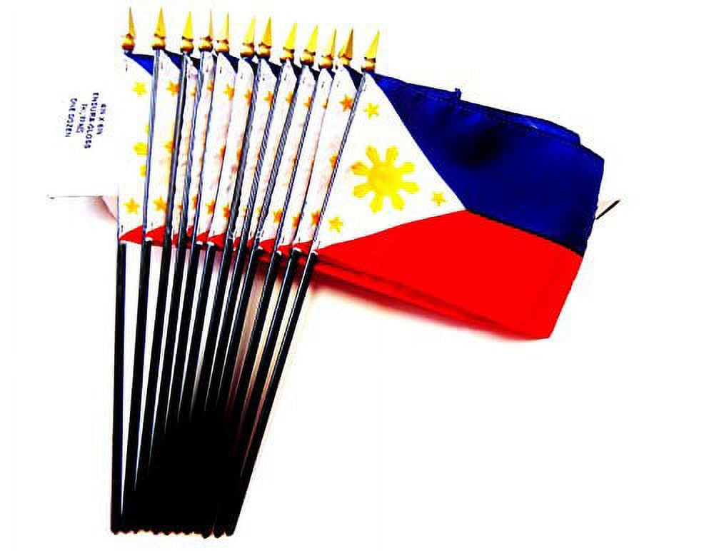 Box of 12 Mini Philippines Desk & Table Flags (4"x6") - High-Quality ...