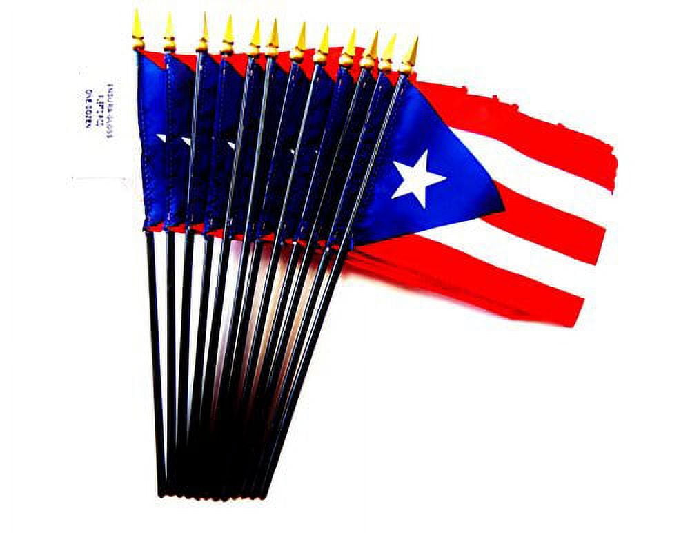 Box of 12 Puerto Rico 4"x6" Miniature Desk & Table Flags; 12 American ...
