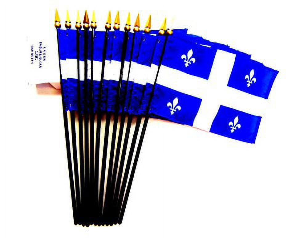 Box of 12 Quebec 4"x6" Miniature Desk & Table Flags; 12 American Made ...