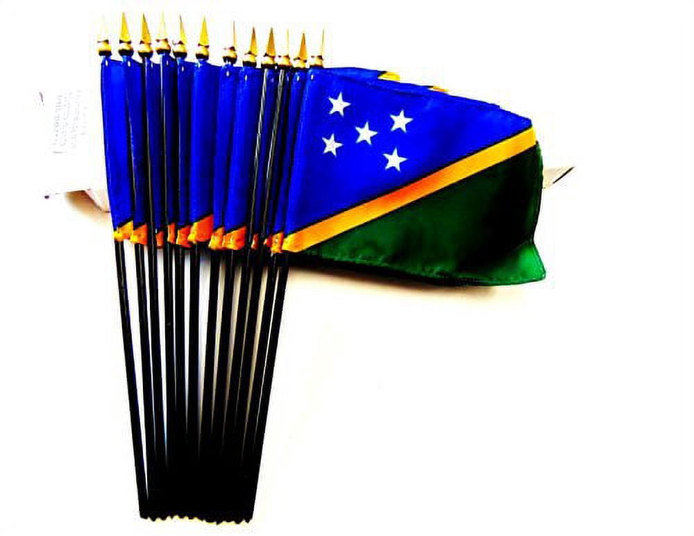Box of 12 Mini Solomon Islands Desk & Table Flags (4"x6") - High ...