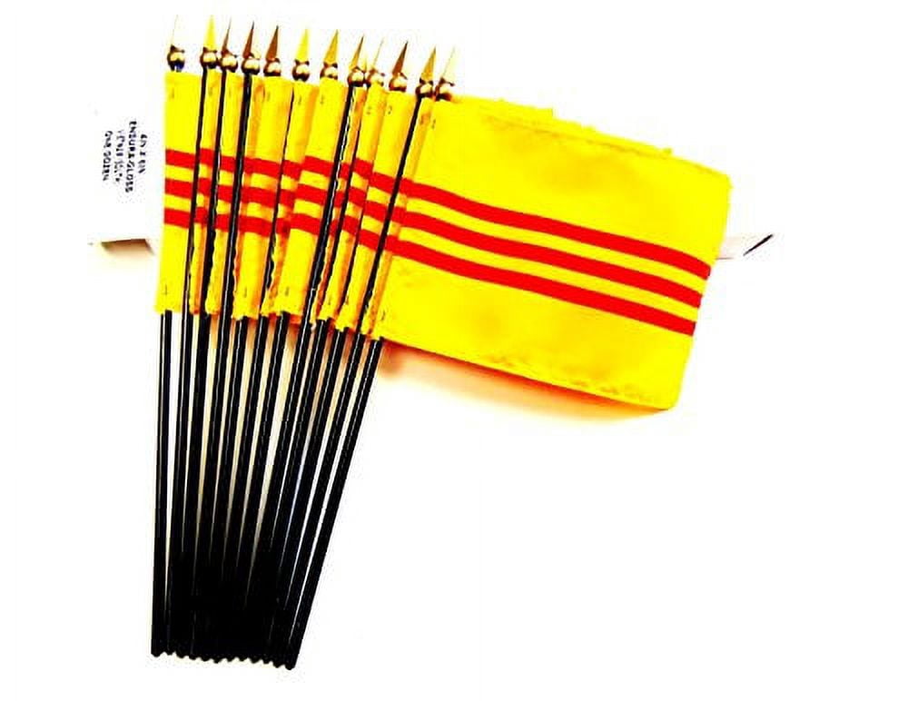 Box of 12 Mini South Vietnam Desk & Table Flags (4"x6") - High-Quality ...