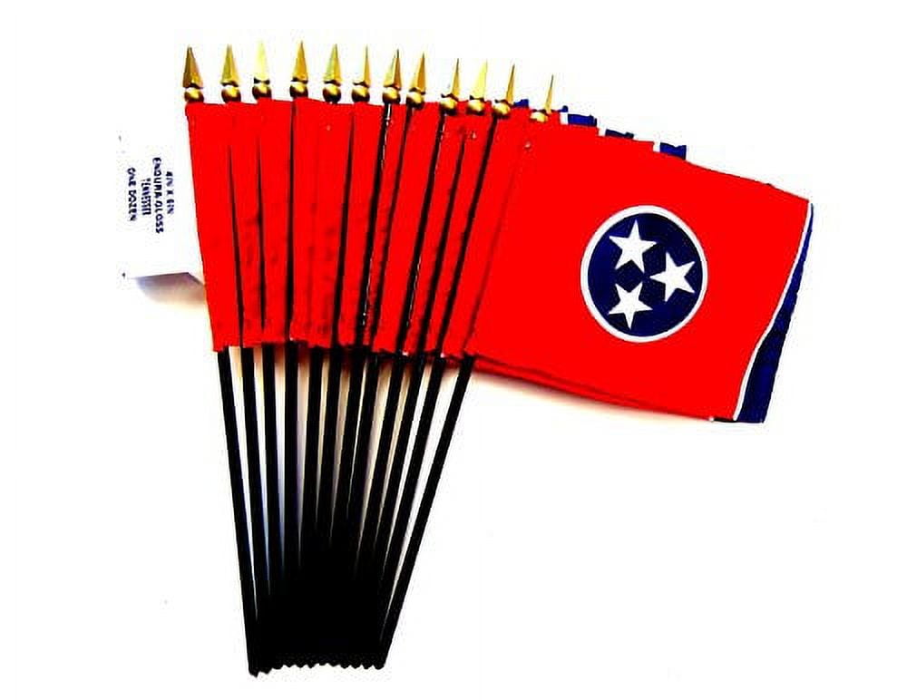 Box of 12 Tennessee 4"x6" Miniature Desk & Table Flags; 12 American ...