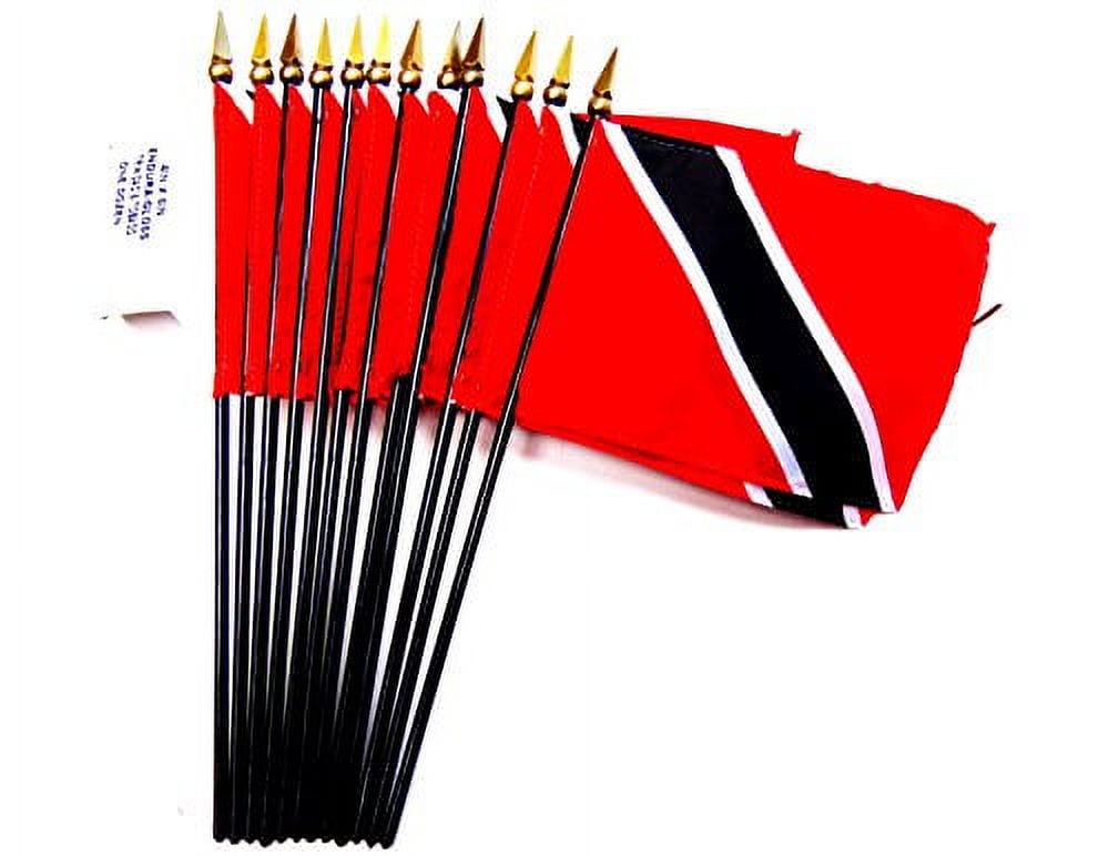 Box of 12 Trinidad and Tobago 4"x6" Miniature Desk & Table Flags; 12 ...