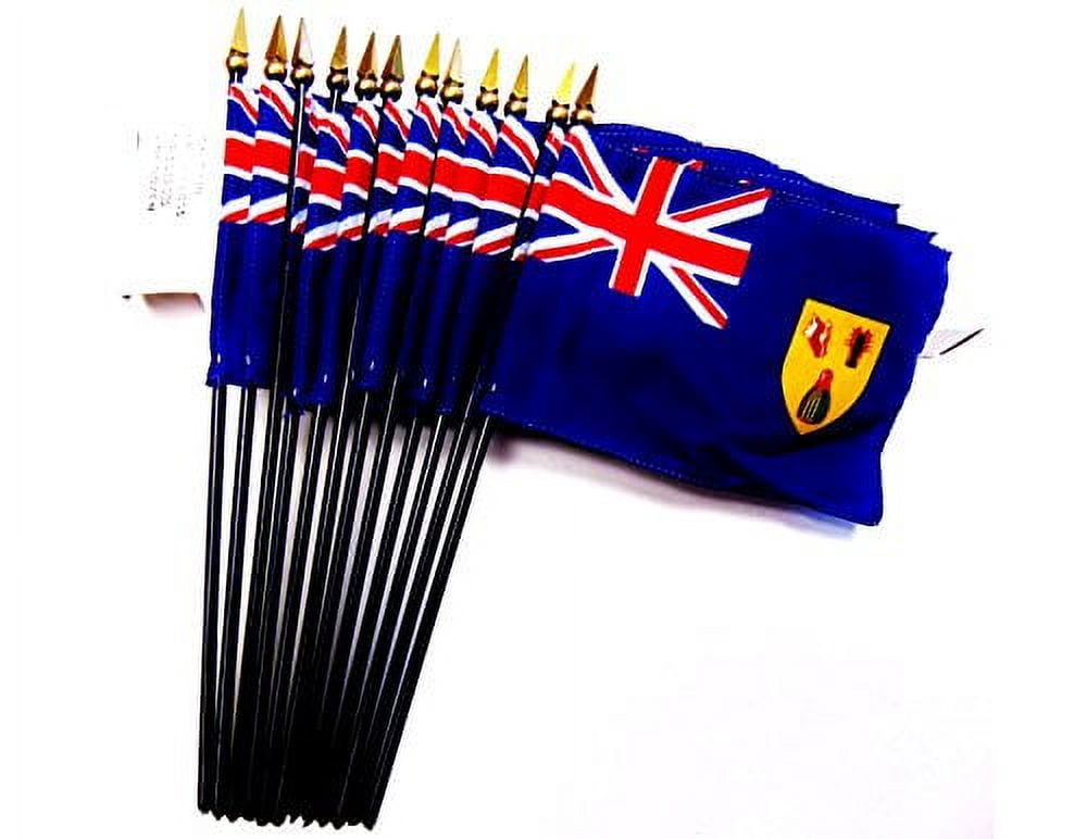 Box of 12 Mini Turks and Caicos Desk & Table Flags (4"x6") - High ...