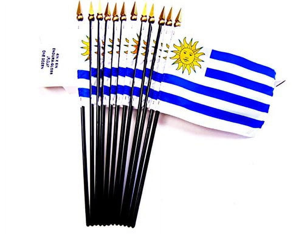 Box of 12 Uruguay 4"x6" Miniature Desk & Table Flags; 12 American Made ...