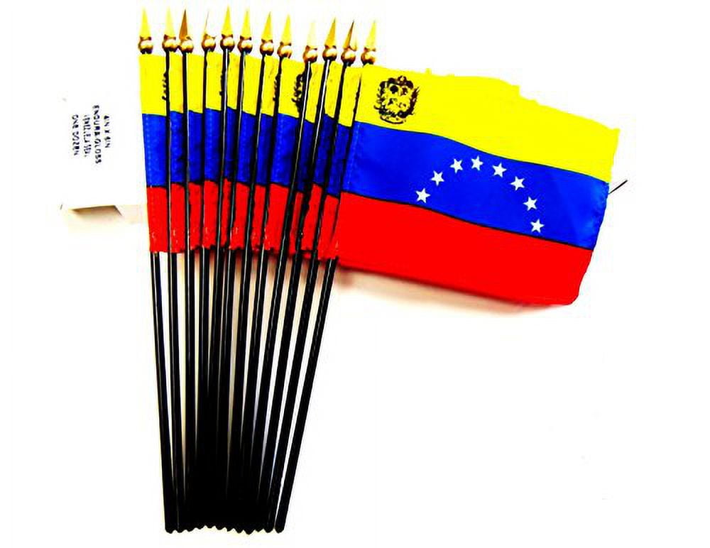 Box of 12 Mini Venezuela Desk & Table Flags (4"x6") - High-Quality ...