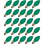 Pack of 25 Pure White Ceramic LED G40 Christmas Replacement Bulbs ...