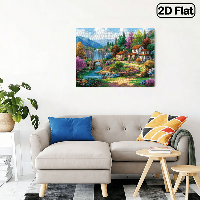 A Box of 500pcs Miniature House Under The Purple Tree Puzzles for ...