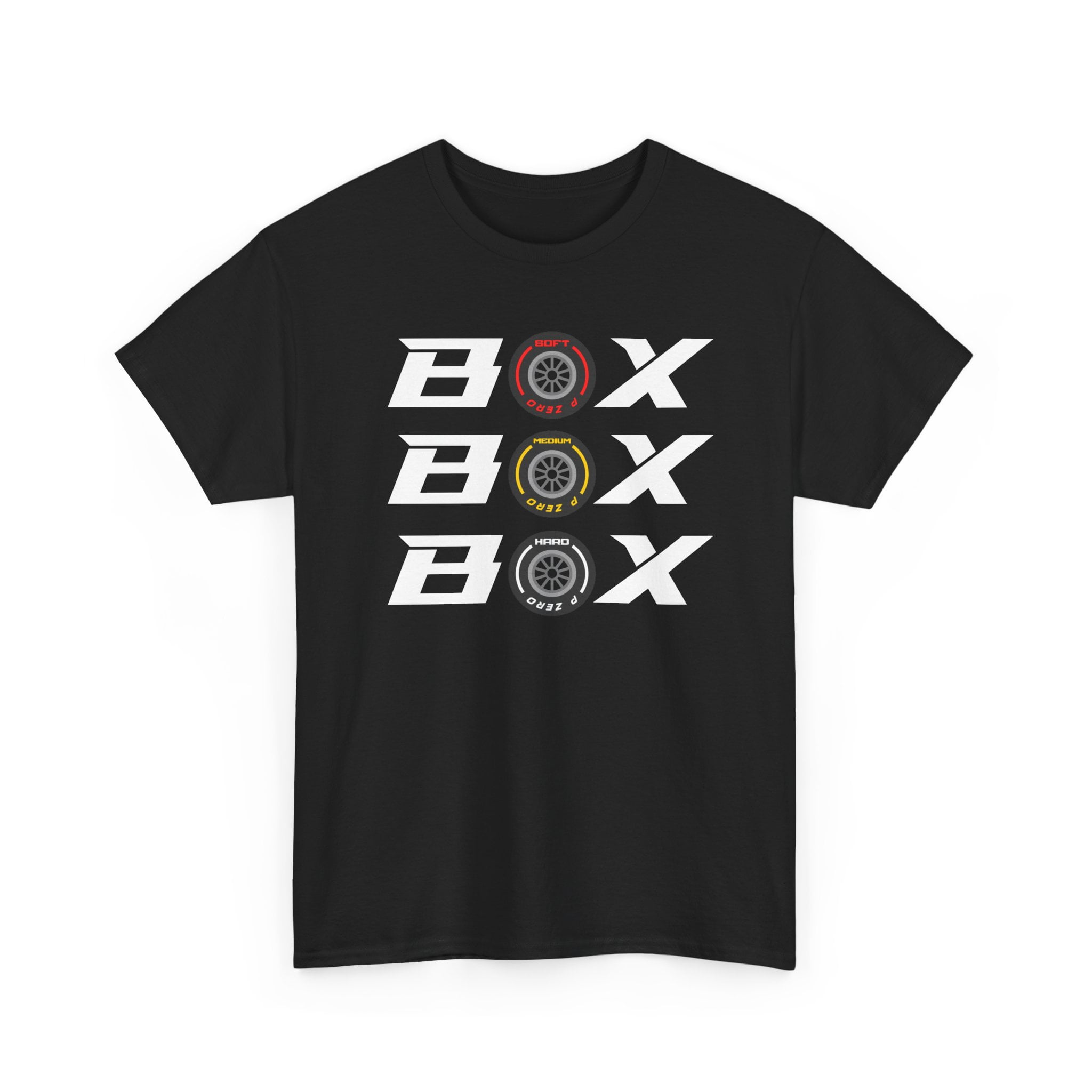 Box Box Box T-Shirt | Pit Stop Racing Fan Unisex Cotton Tee (Black, M ...