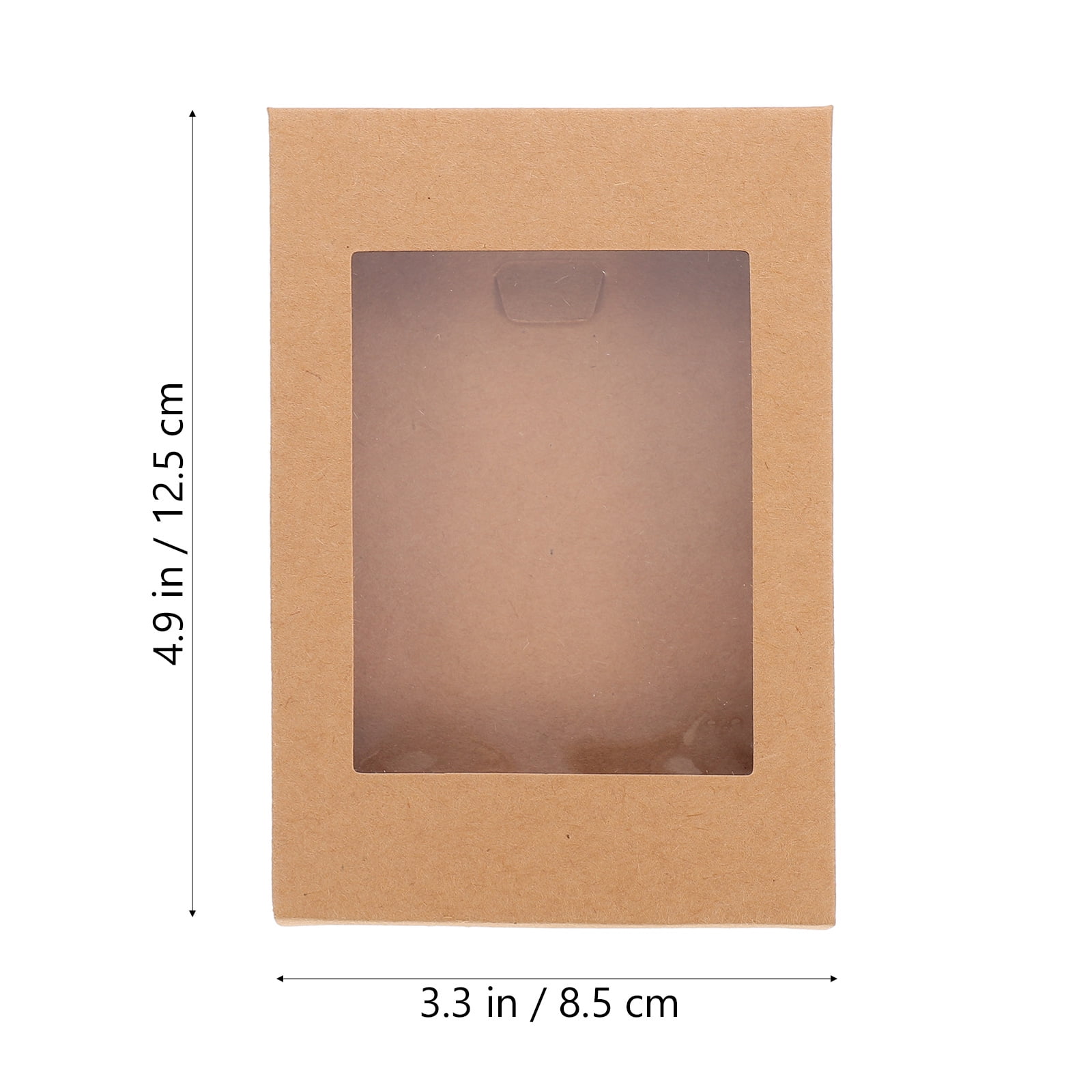 FRCOLOR Brown Paper Gift Box with Clear Window for Home Perfect for ...
