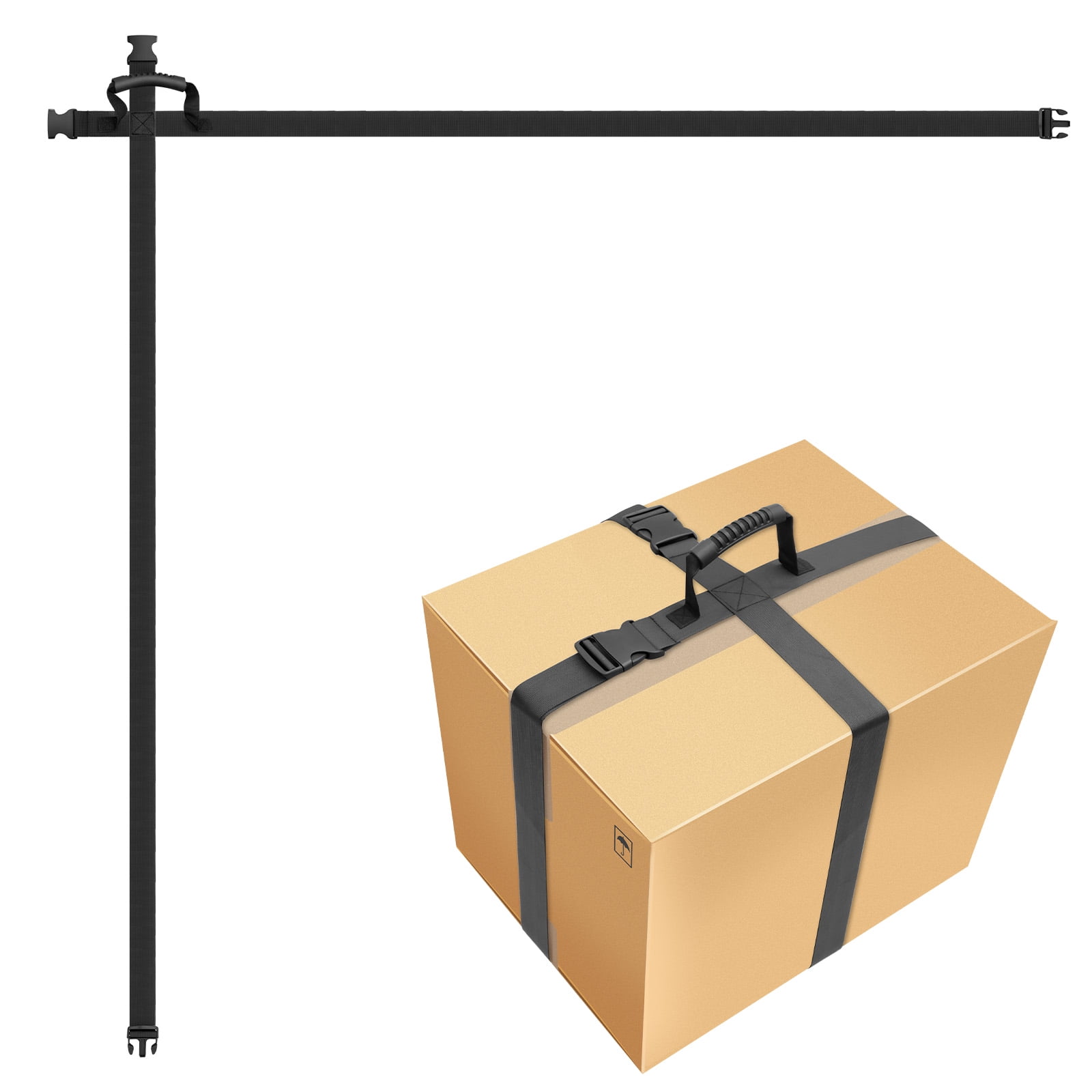 Box Carrying Strap with Handle 74.8/118.11 Inch Adjustable Cross Style ...