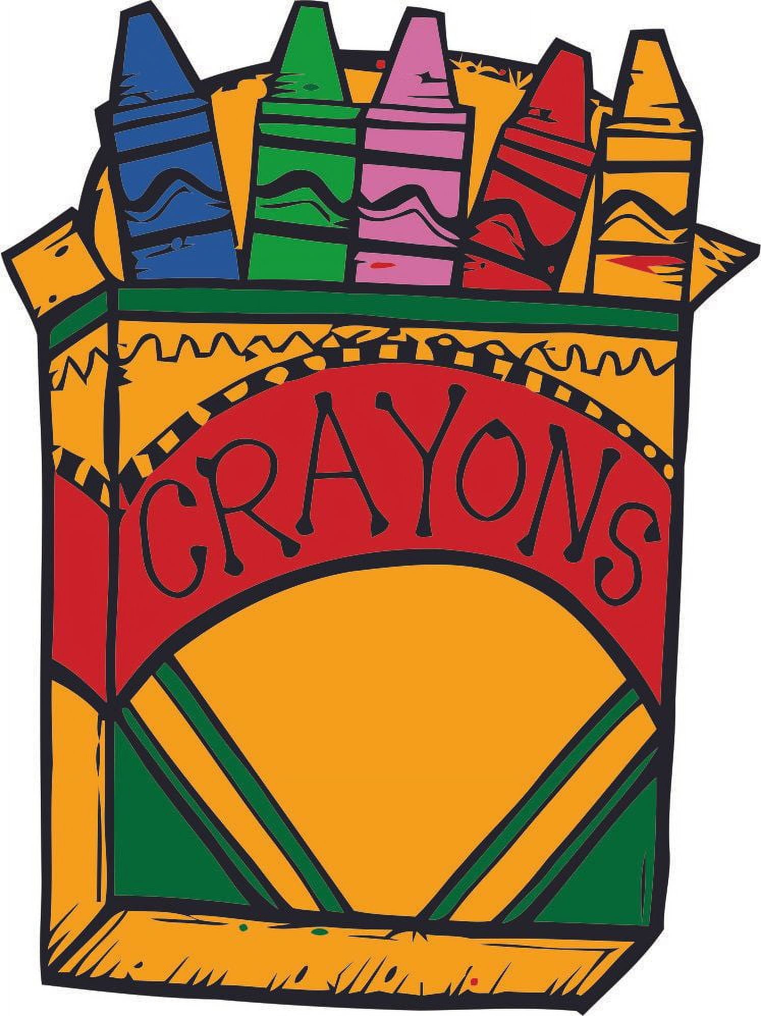 Box of Crayons Crayon Design School Wall Decals for Classroom ...