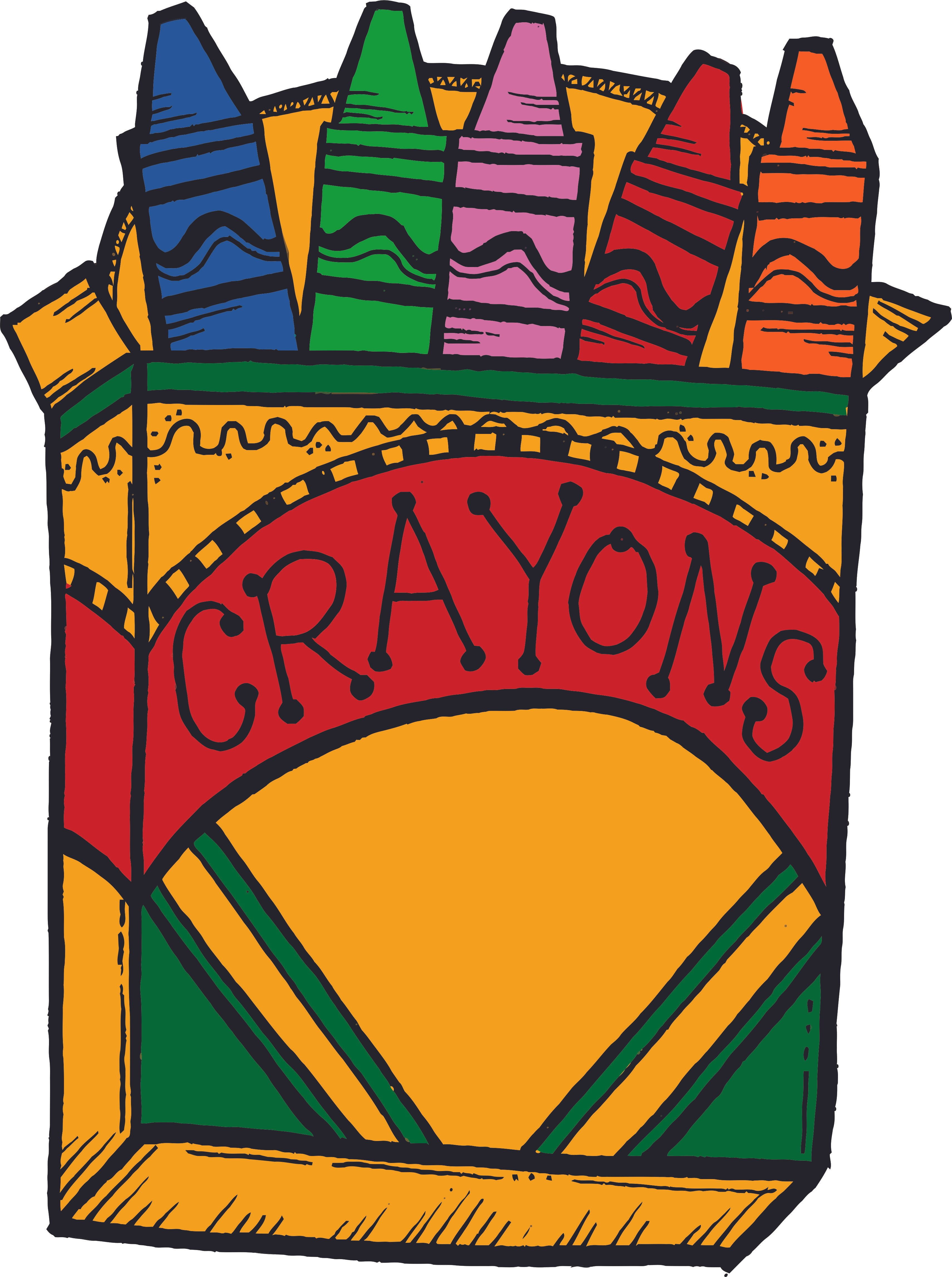 Box of Crayons Crayon Design School Wall Decals for Classroom Design ...