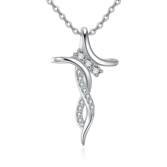 Box Cross Jewelry Cross Necklace 925 Sterling Silver Cross Pendant ...