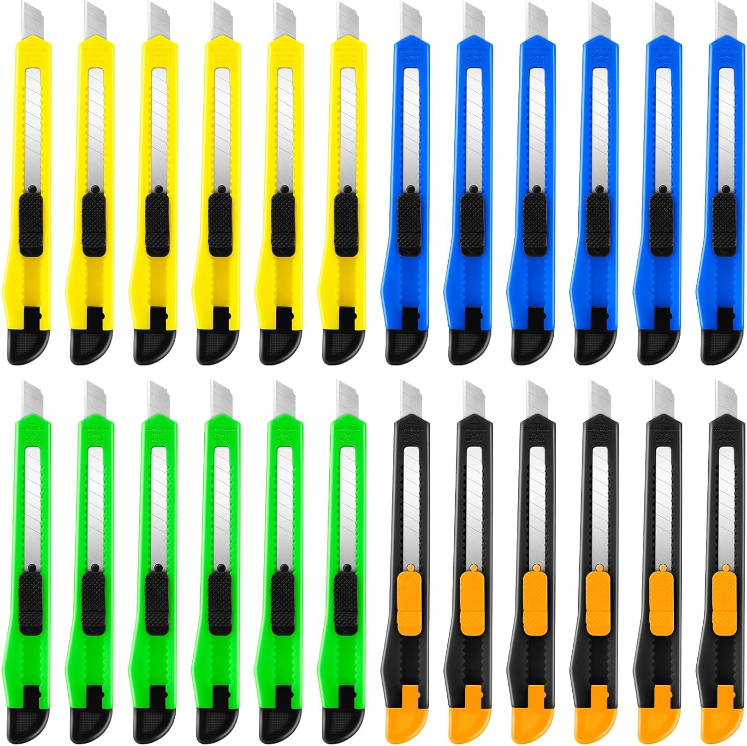 Box Cutter Retractable - 4 Pack - Premium Utility Knife - 9mm Wide Snap ...