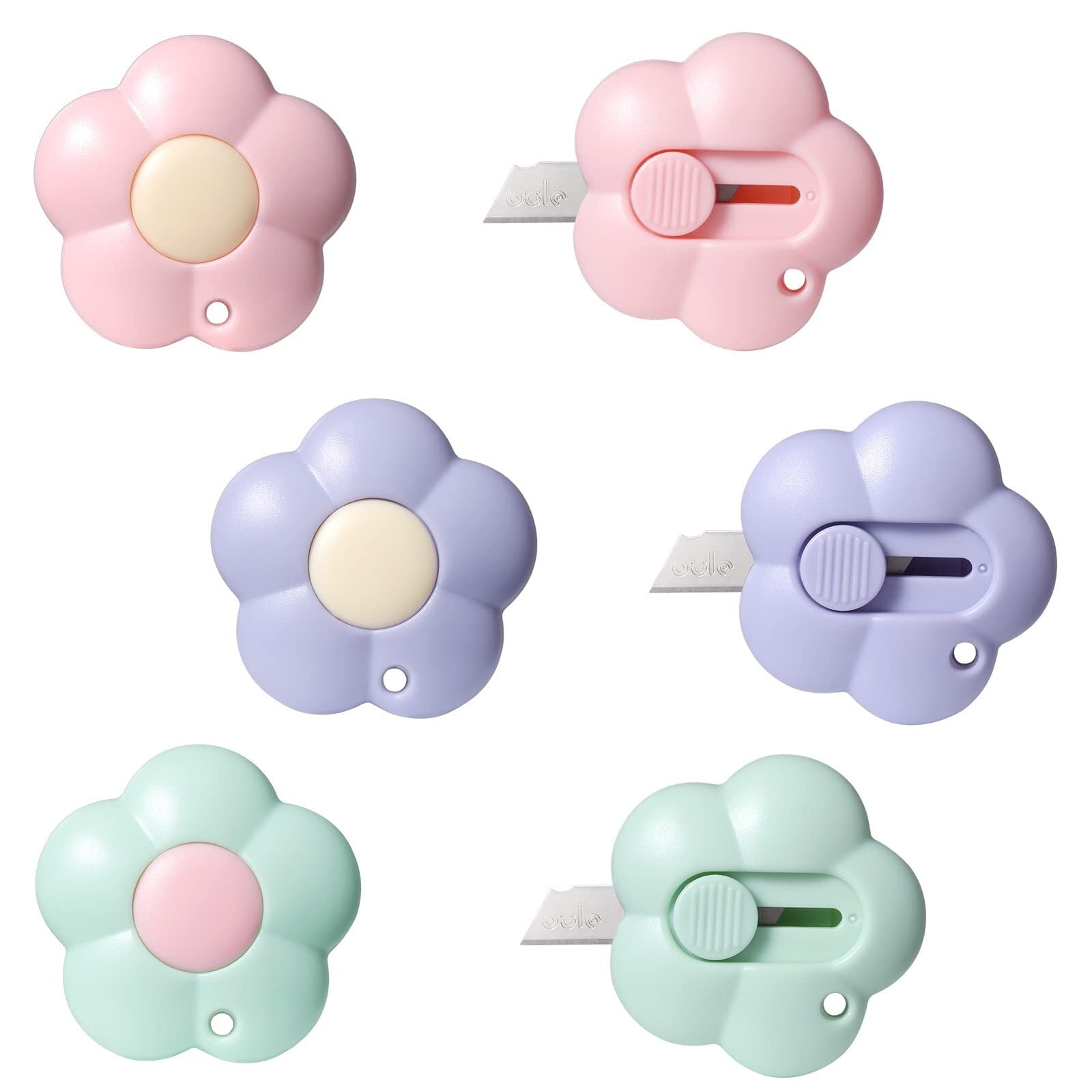 Box Cutter Retractable Mini Utility Knife Small Safety Cutter, Open ...