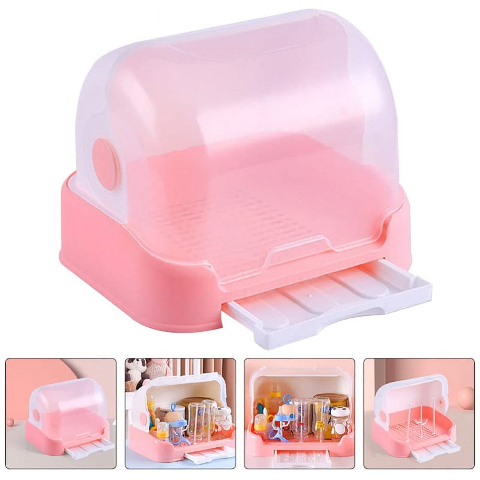 Box Dish Rack with Cover Dish Dryer Containers with Lids Cutlery Dish ...