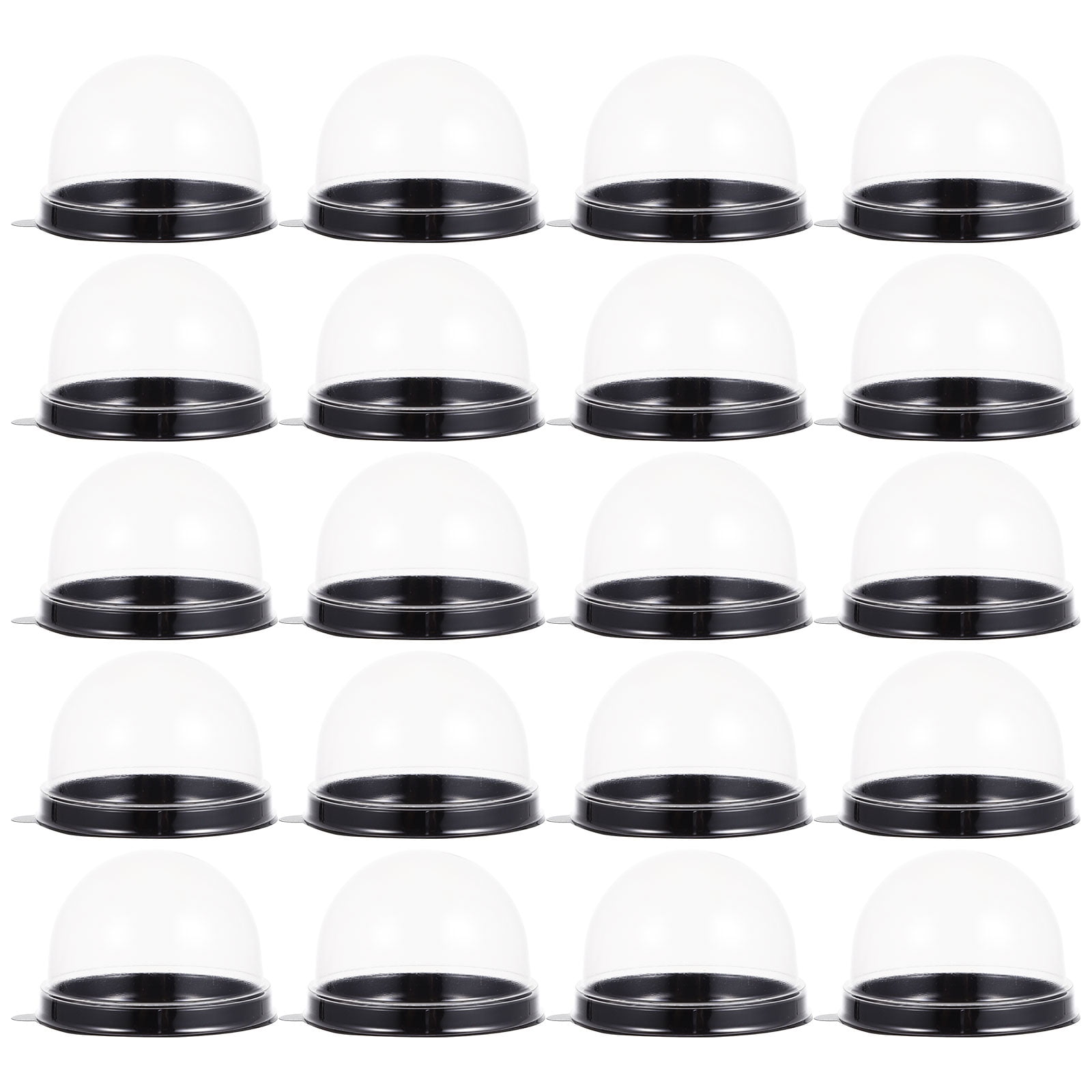 50pcs Black PE Material Cupcake Packaging Boxes for Storage Use with ...