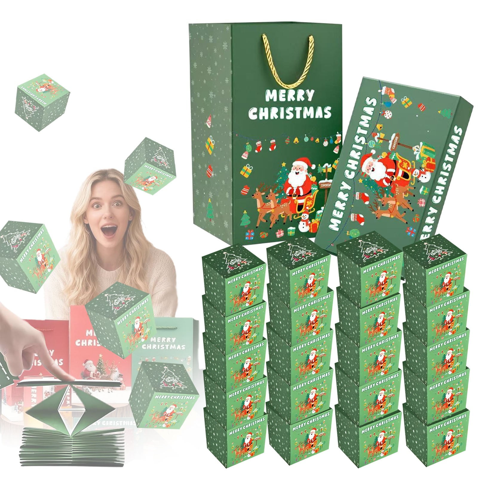 Box Explosion Folding Red Envelope Box - Christmas Surprise Jump Box ...