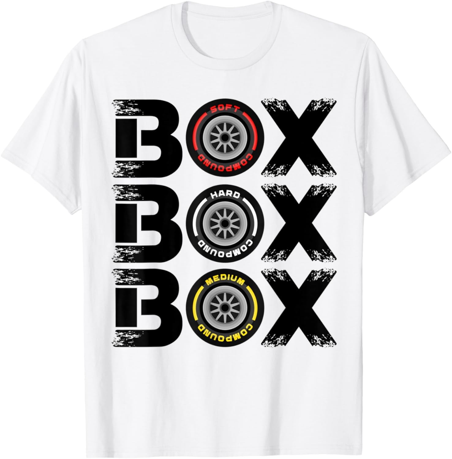 Box F1 Tyre Compound V2 Design Car Lover T-Shirt All Size S-5XL ...