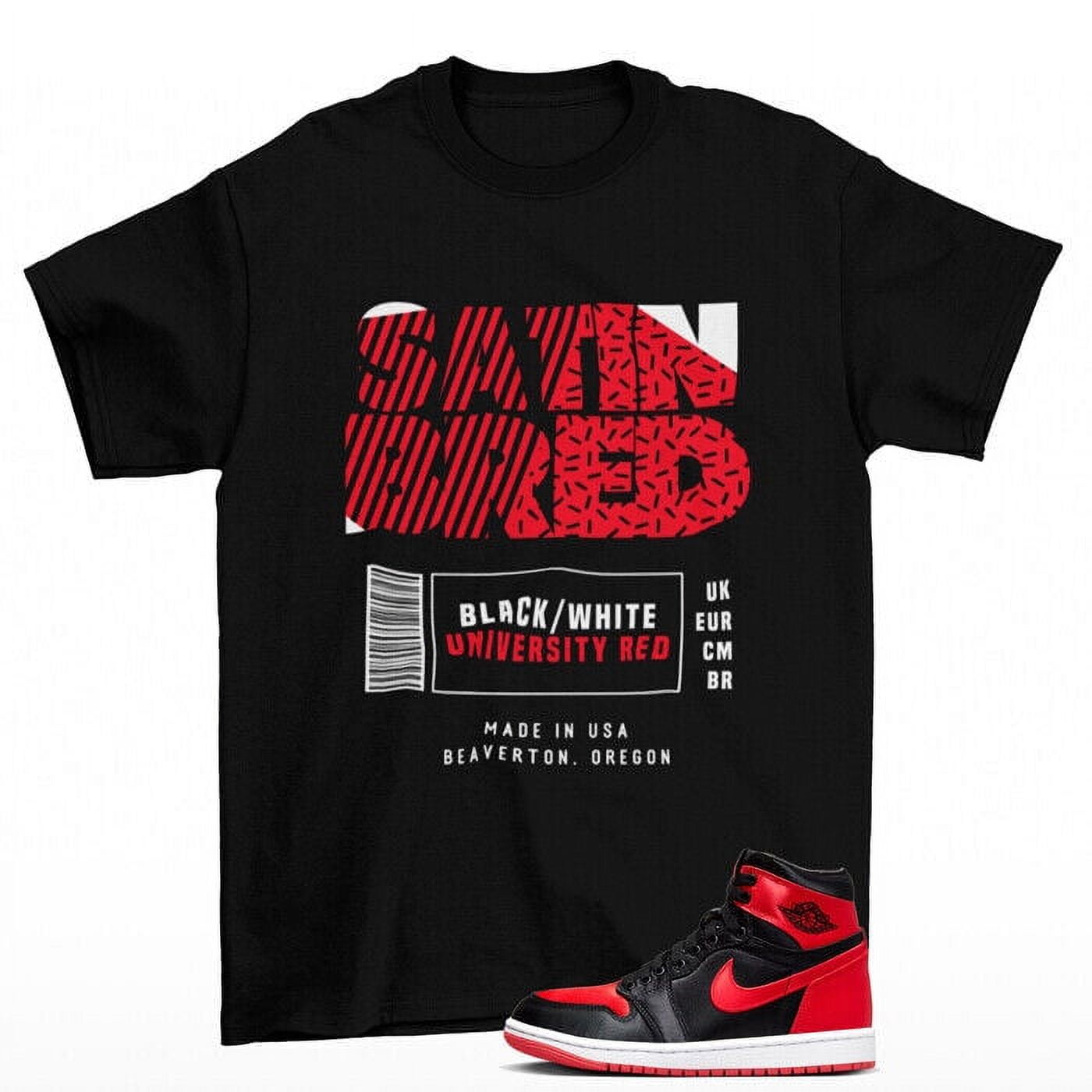 Box Label Shirt Black to Match Jordan 1 Retro High OG Satin Bred FD4810 ...
