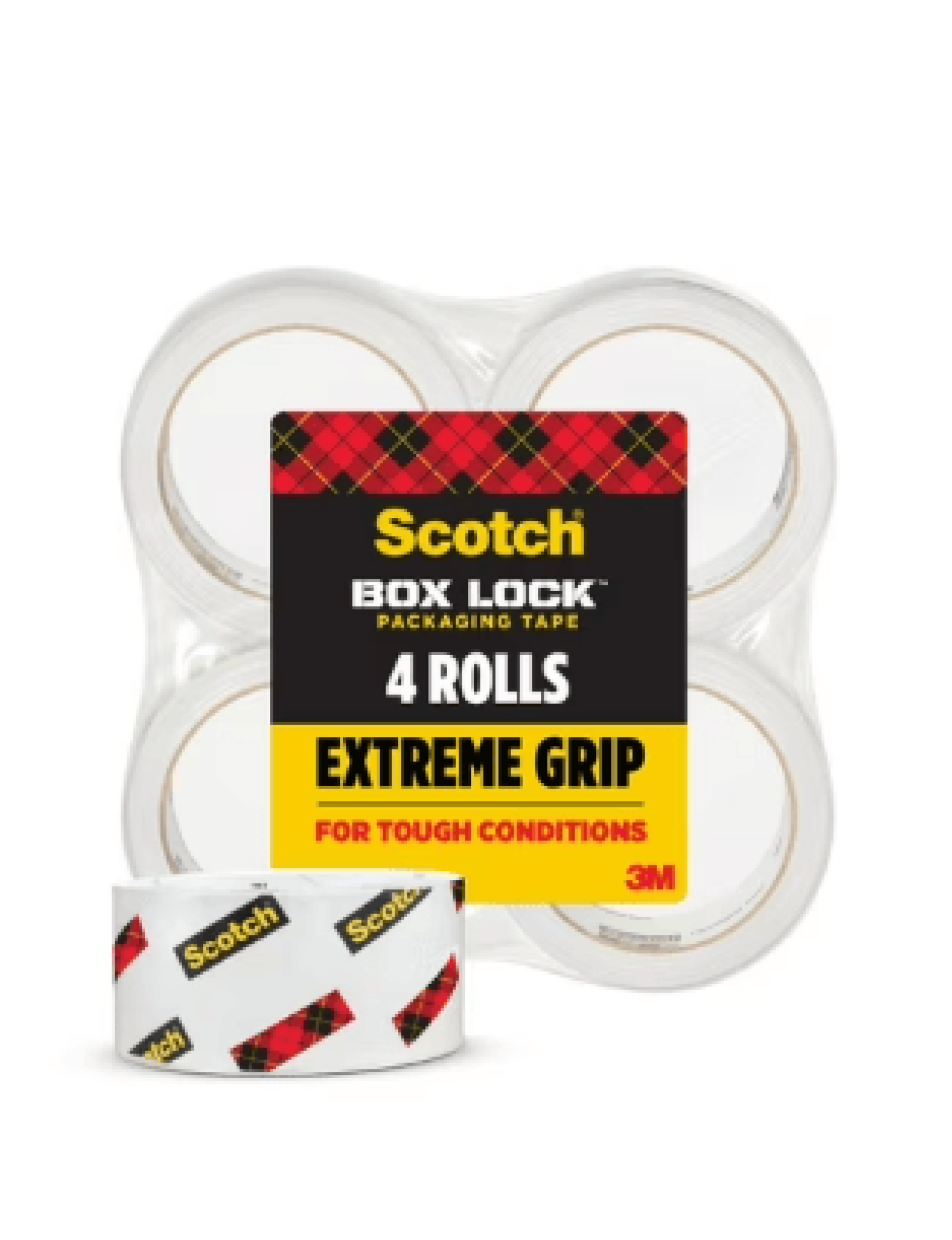 Box Lock Packaging Tape, Clear, 1.88 in. x 54.6 yd, 4 Rolls Scotch Box ...