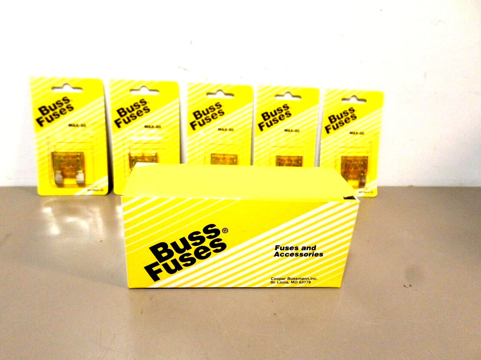 Box Of 5 - Buss Fuses 20 Amp / 32V Dc Automotive / Marine Blade Fuse ...