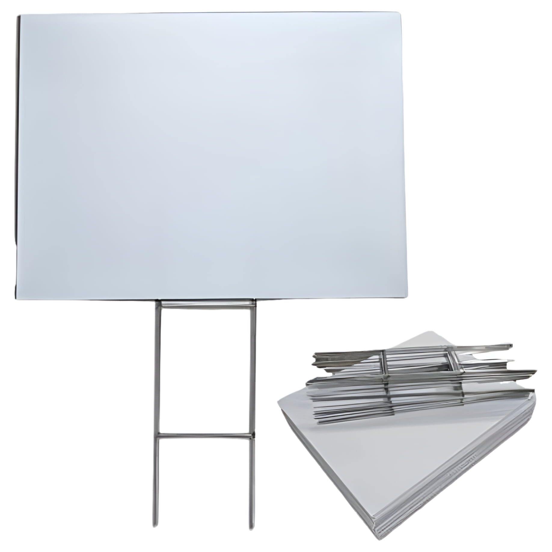 Box Of 50 Pack Blank Yard Signs 18X24 With H-Stakes For Garage Sales ...