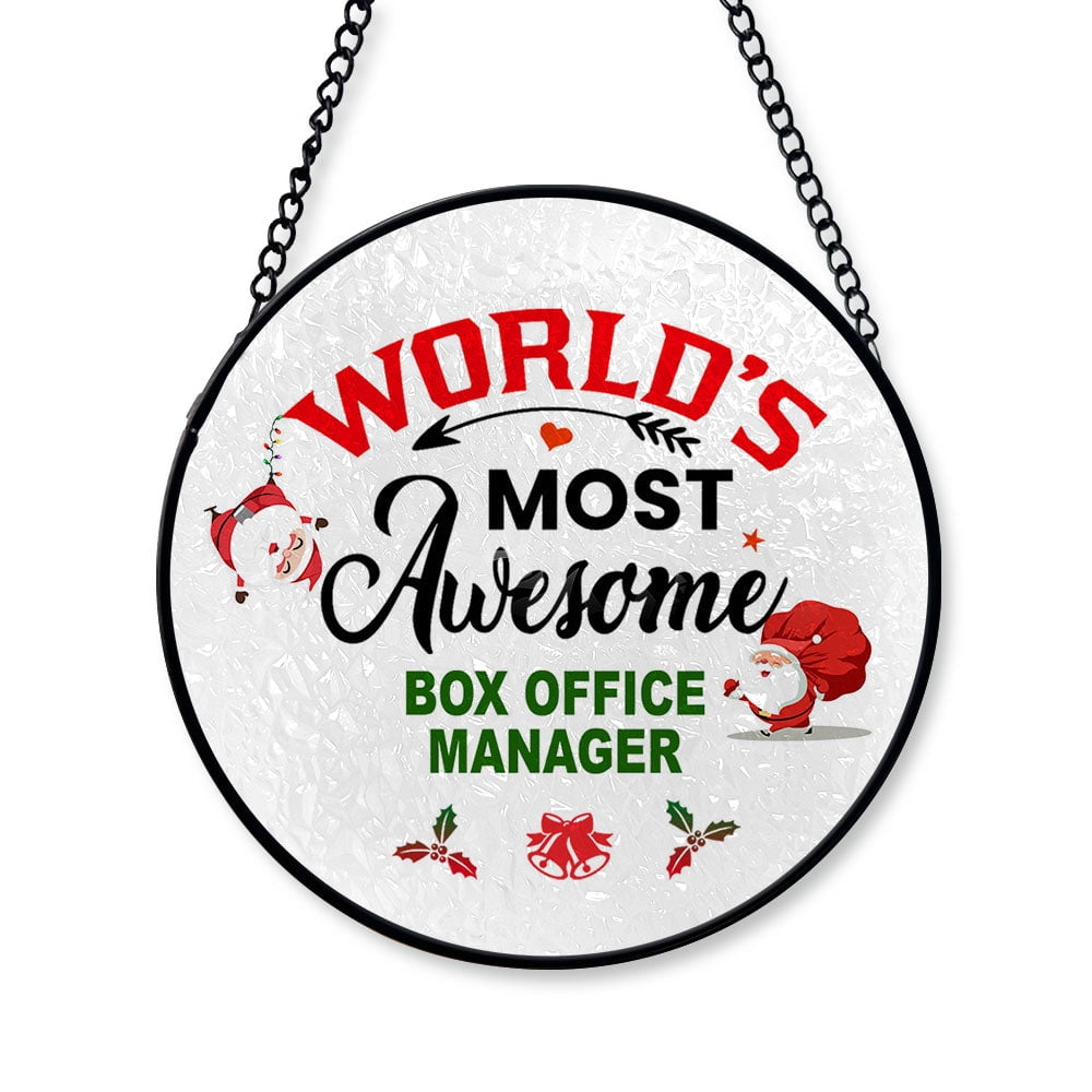 Box Office Manager Stained Glass Window Hanging 2025 Gifts for Men ...