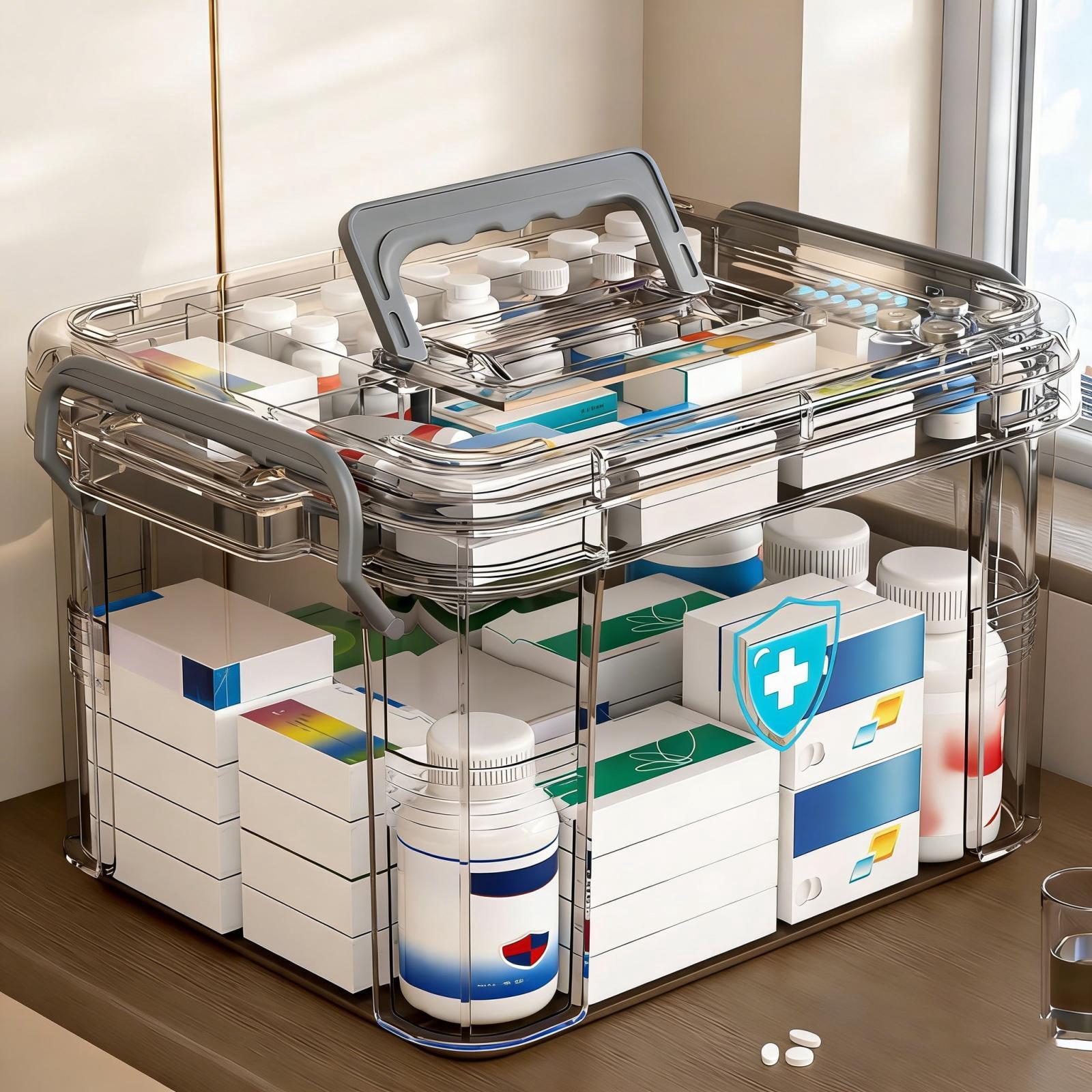 Box Organizer Storage, Clear Storage Box, Medical Supply Organizer ...