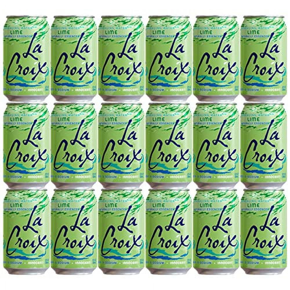 Box - (Pack Of 18) La Croix Lime Naturally Essenced Flavored Sparkling ...
