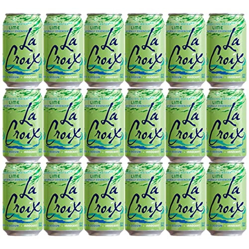 Box - (Pack Of 18) La Croix Lime Naturally Essenced Flavored Sparkling Water, 12 Oz Can ...