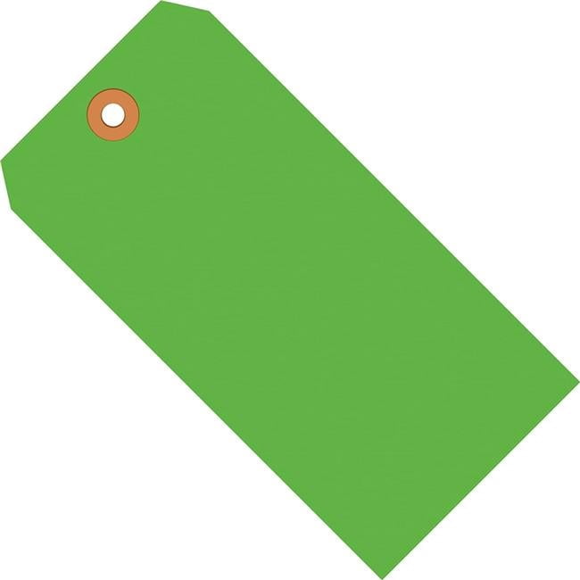 Box Packaging B43628 5.25 x 2.62 in. No. 6 Green Fluorescent Tag Pack ...