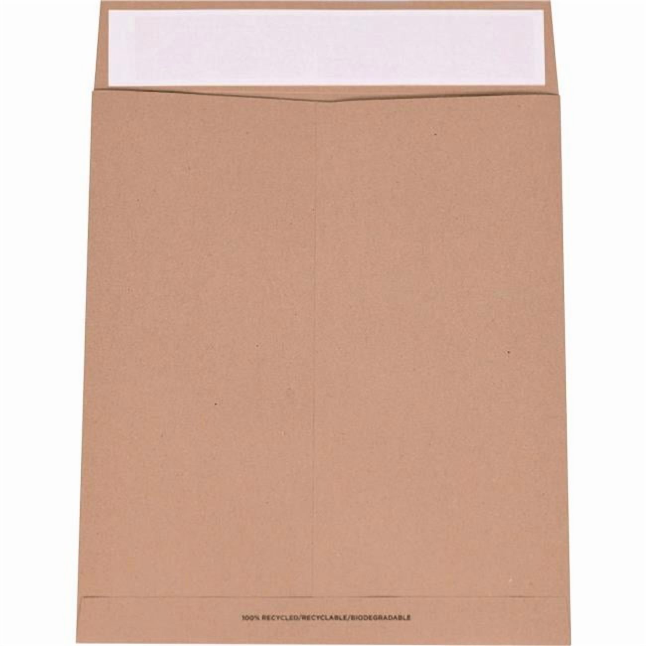 Box Packaging B3203425 Flat Mailer, 12.5 x 15 in. Kraft - Brown - Pack ...