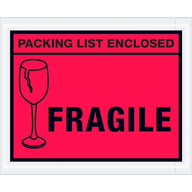 Box Packaging Full Face Envelopes - Packing List Enclosed-Fragile Print ...