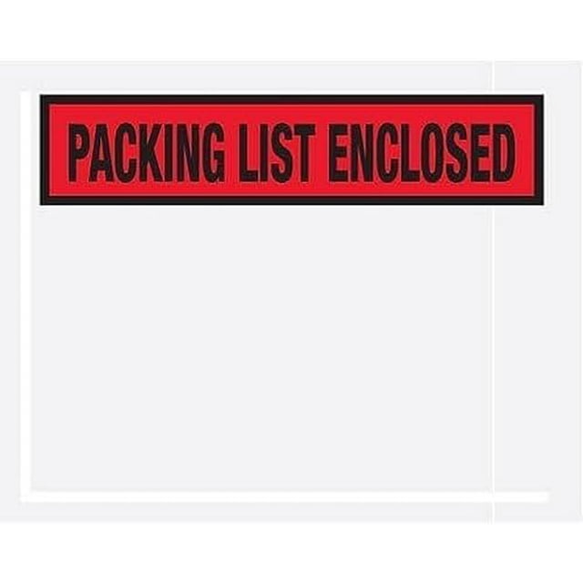 Box Partner 4-1/2" x 5-1/2" Red Packing List Enclosed Envelopes, 1000 ...