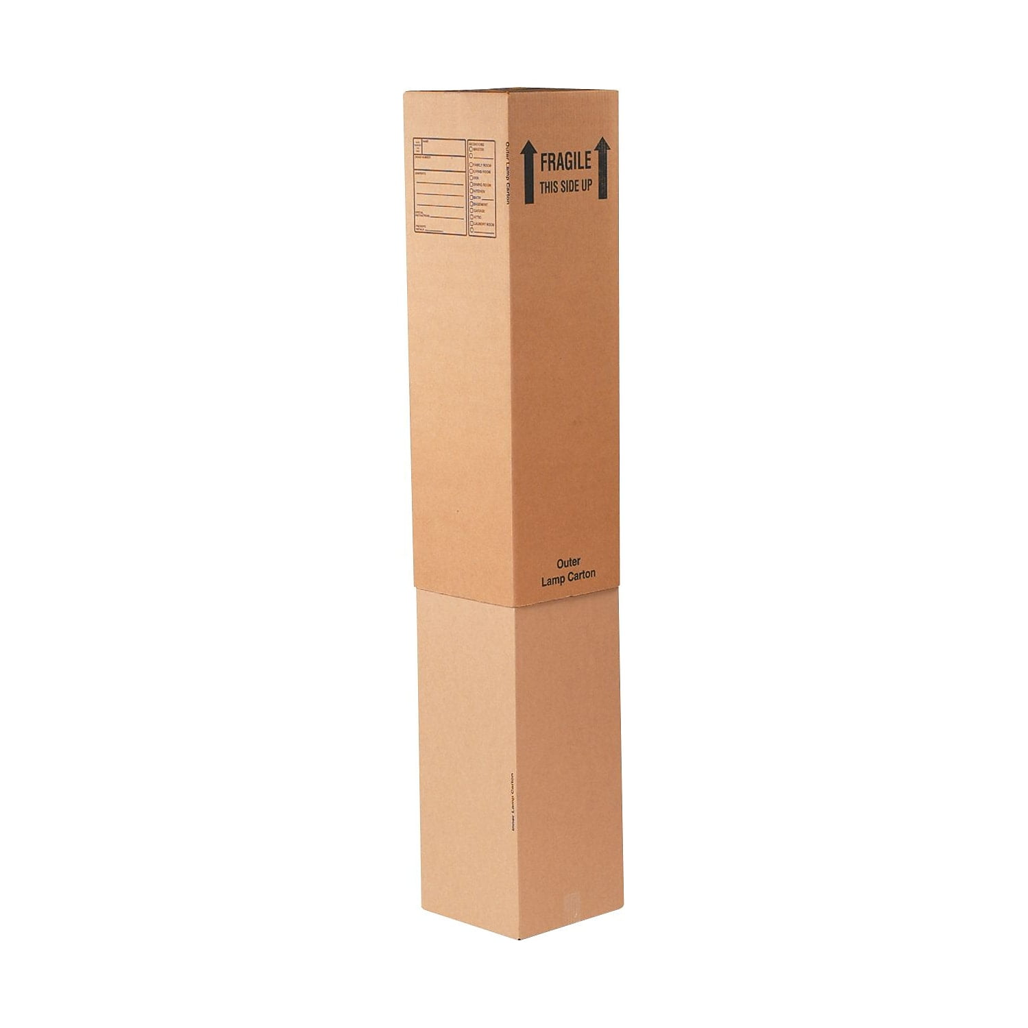 Box Partners Inner Lamp Boxes 12" x 12" x 46" Kraft 15/Bundle INNERLAMP ...