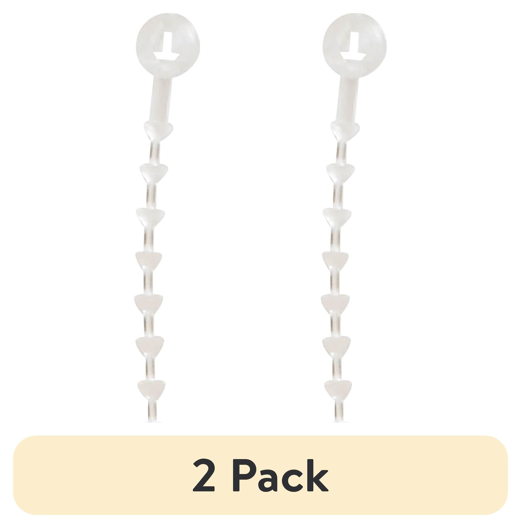 (2 pack) Box Partners Beaded Security Ties 5" White 5000/Case CTBS5A ...