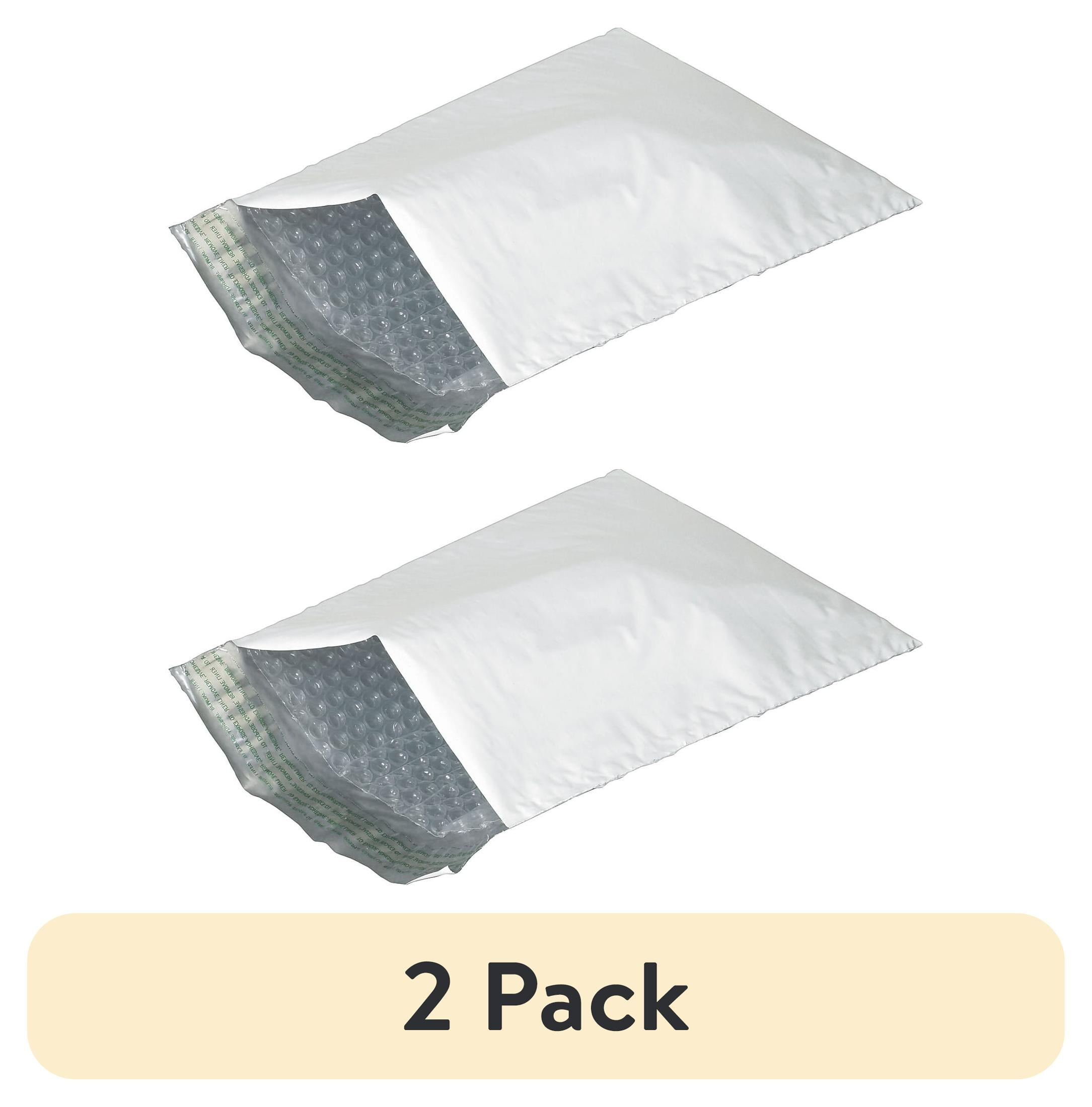 (2 pack) Box Partners Bubble Lined Poly Mailers 10 1/2" x 16" White 25 ...