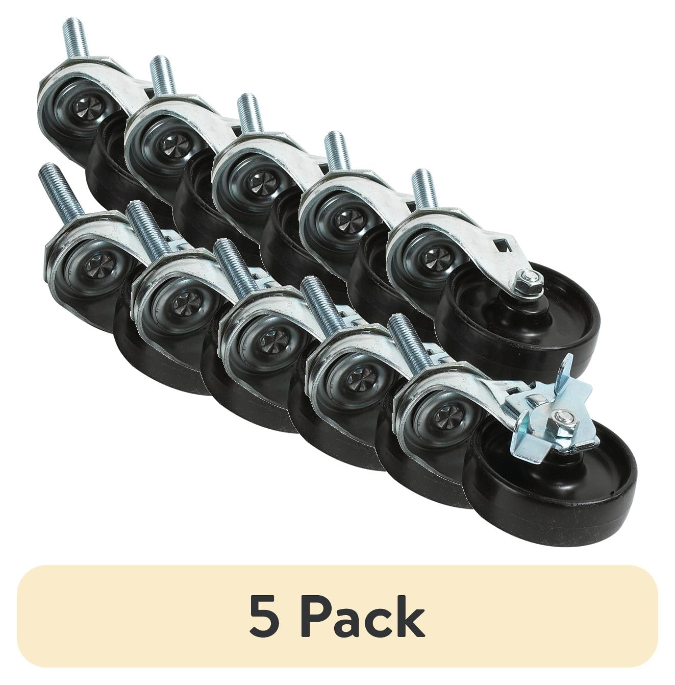 (5 pack) Box Partners Caster Set for Carton Stands Black 1/Each WS1001 ...
