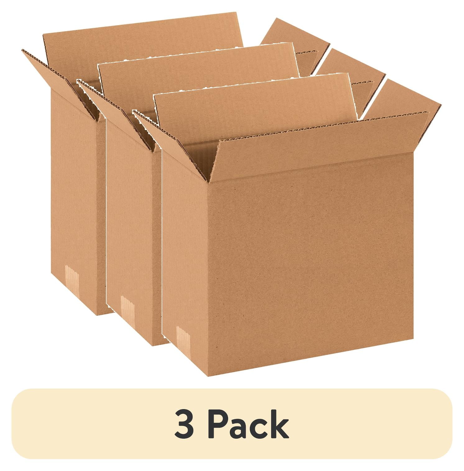 (3 pack) Box Partners Corrugated Boxes 12" x 6" x 8" Kraft 25/Bundle ...