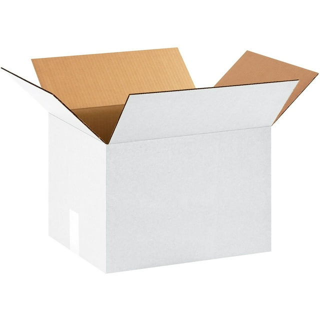 Box Partners Corrugated Boxes 16" x 12" x 12" White 25/Bundle 161212W ...