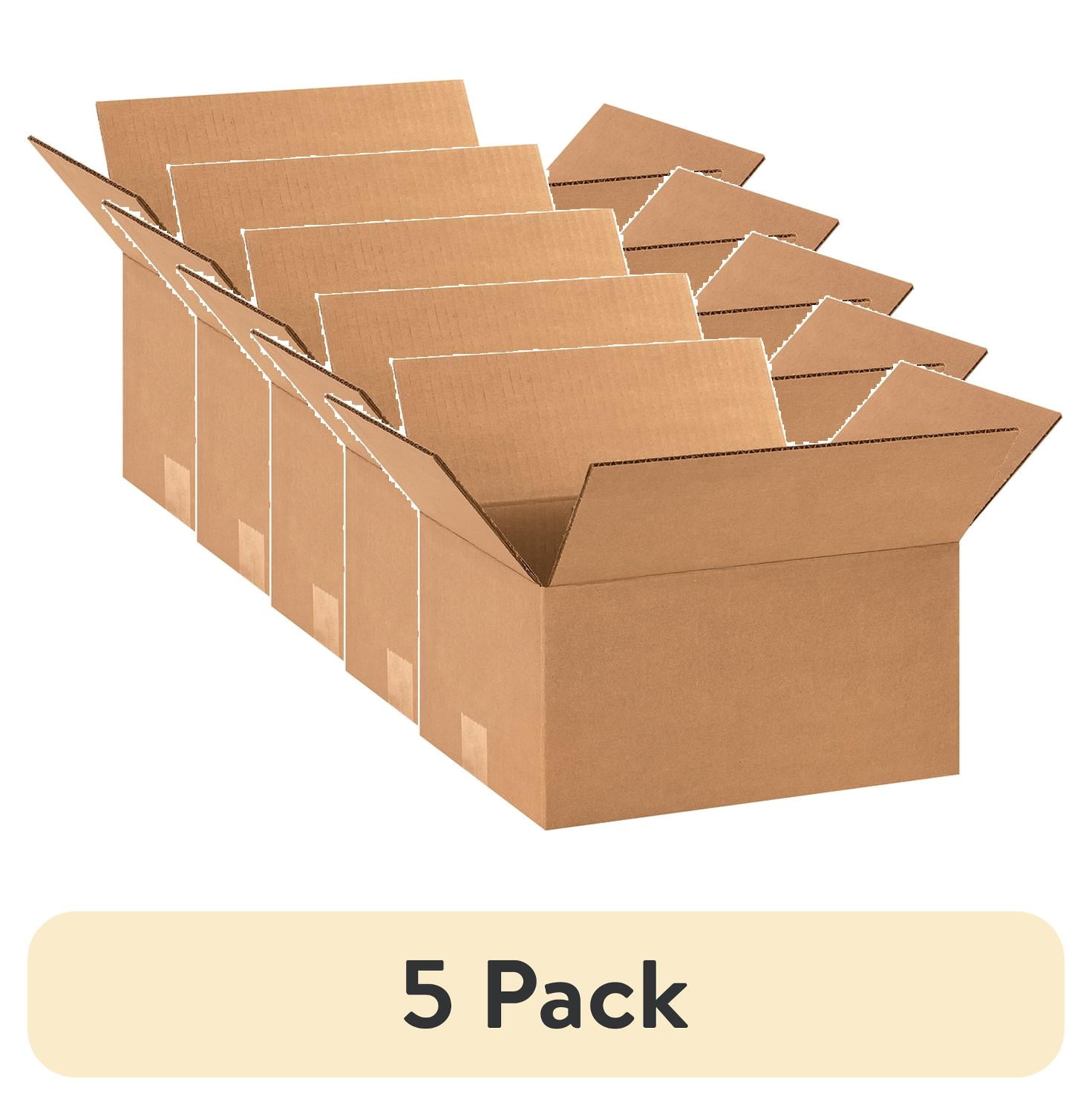 (5 pack) Box Partners Corrugated Bxs,11x9x6,Kraft,25/BDL - BXP 1196 ...