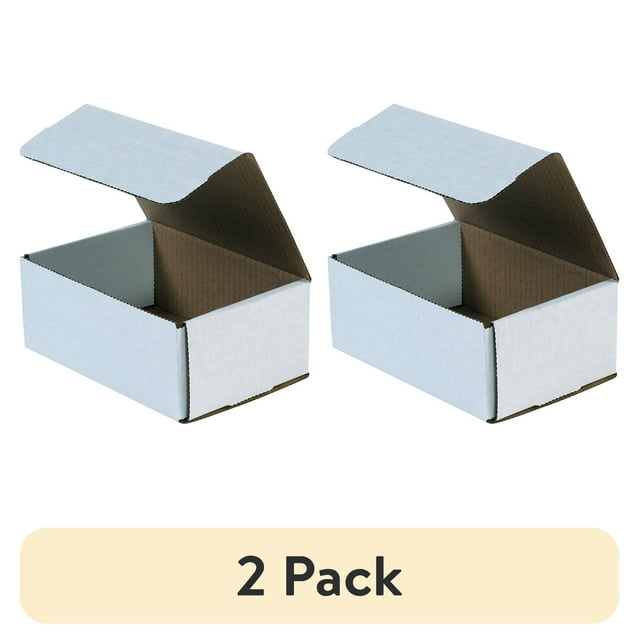 (2 pack) Box Partners Corrugated Mailers,7 1/8x5x3,White,50/BDL - BXP ...
