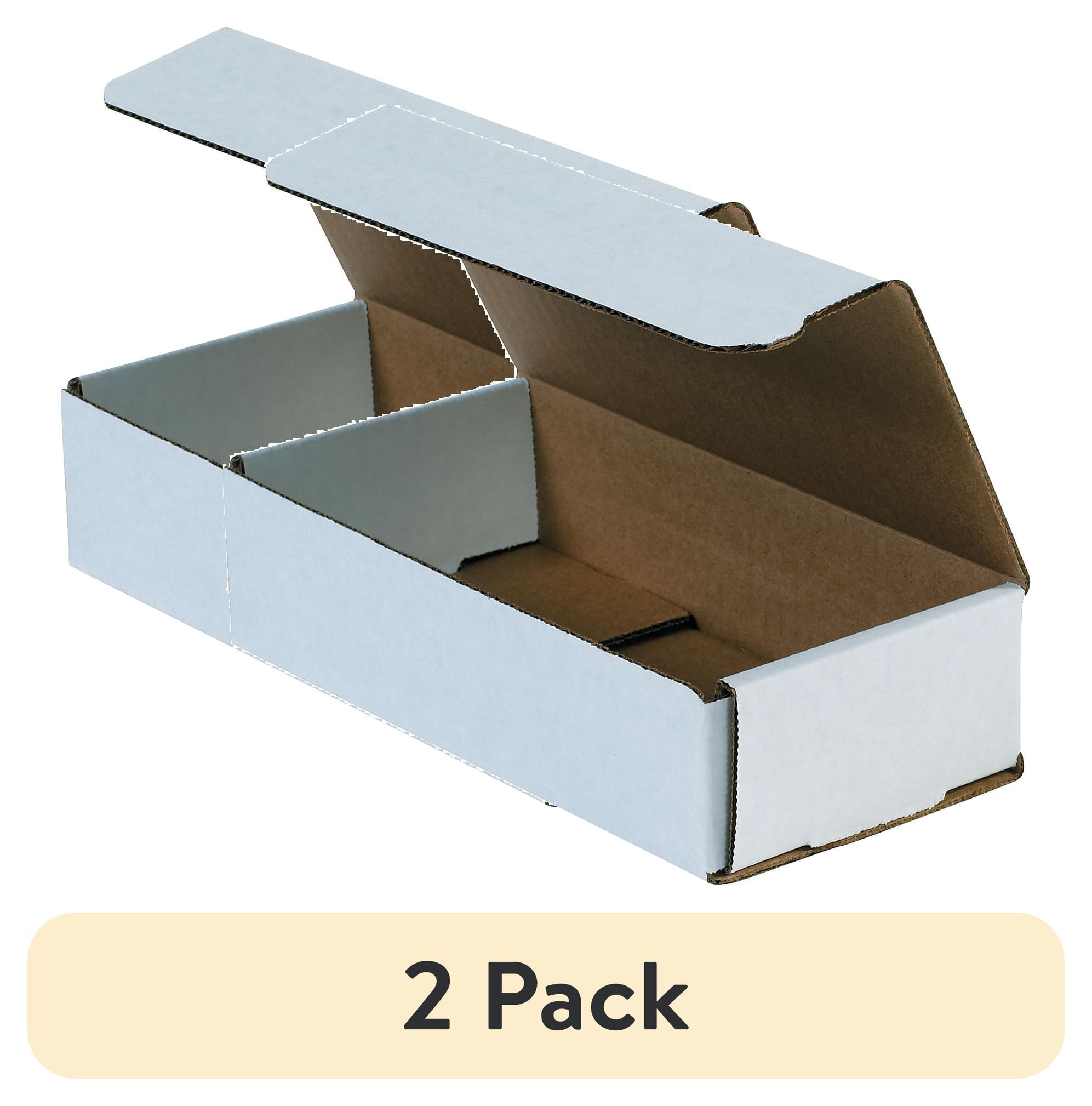 (2 pack) Box Partners Corrugated Mailers 8" x 4" x 2" White 50/Bundle ...
