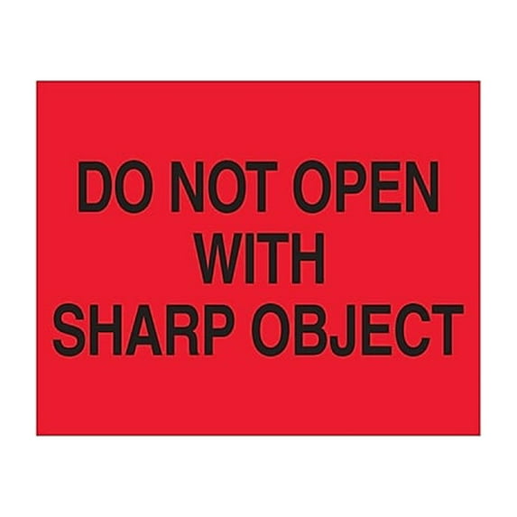 Tape Logic Label,Do Not Open,Sharp Obj,8"X10" DL1631 - Walmart.com